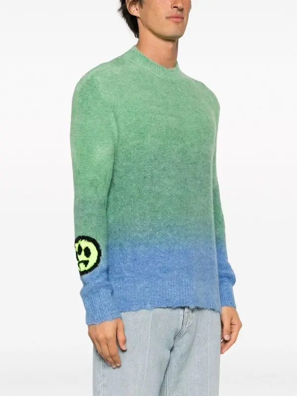 BARROW Intarsia-knit Logo Gradient-effect Jumper