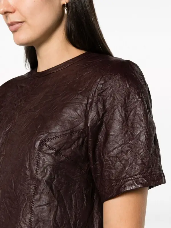 Zadig&Voltaire Riddy Leather Mini Dress - Brown