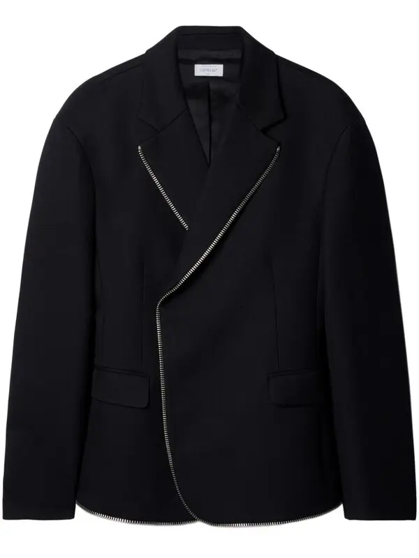 Off-White Zip-trim Virgin-wool Blazer