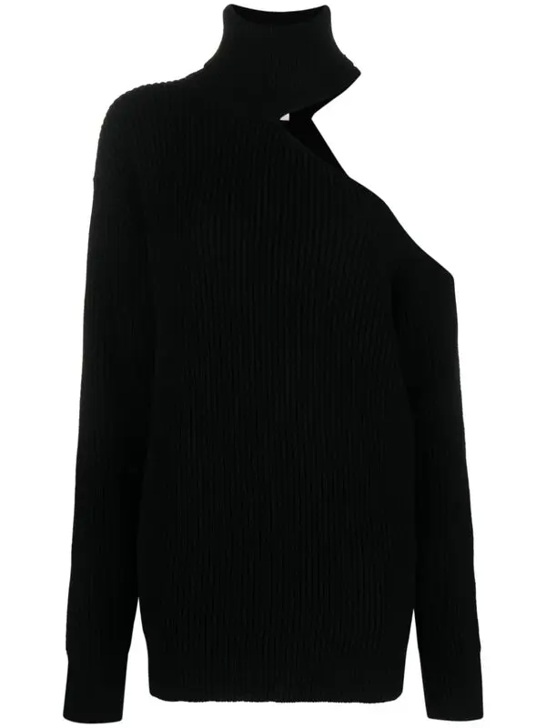 NENSI DOJAKA Virgin Wool-cashmere Blend Cut-out Jumper
