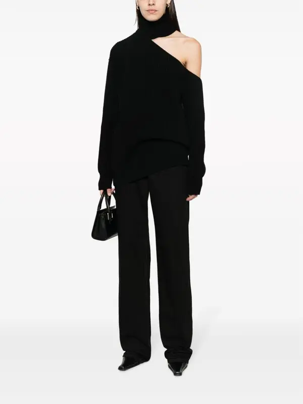 NENSI DOJAKA Virgin Wool-cashmere Blend Cut-out Jumper