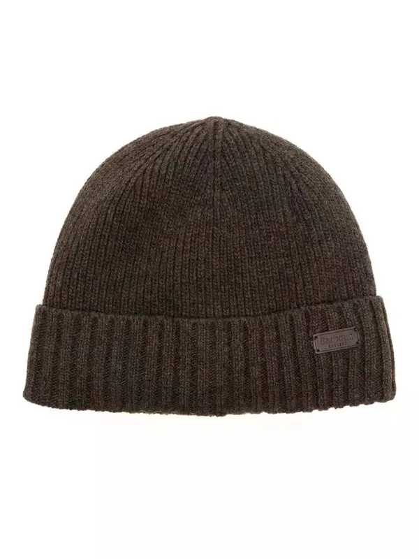 Barbour Carlton Logo-patch Beanie - Brown