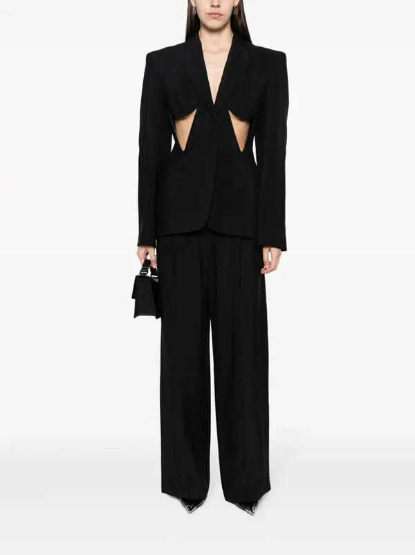 MUGLER Cut-out Structured Blazer