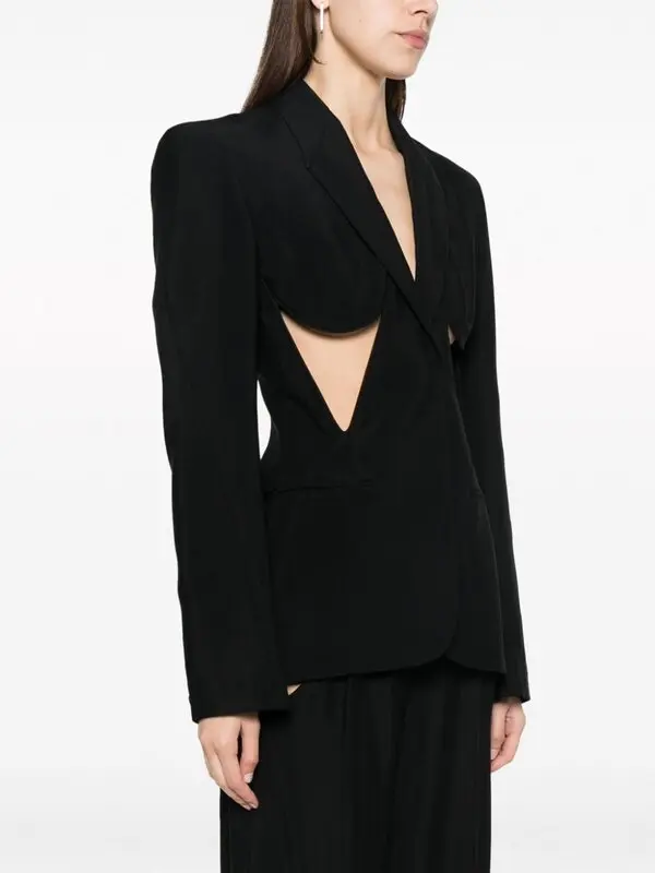 MUGLER Cut-out Structured Blazer