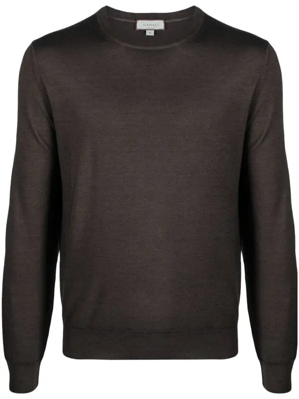 Canali Fine-knit Sweater - Brown