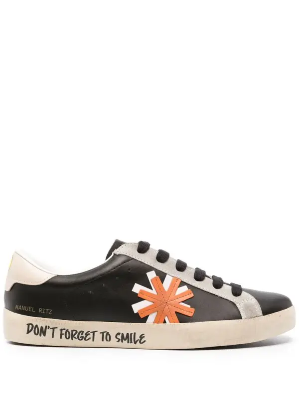 MANUEL RITZ Don't Forget To Smile Leather Sneakers