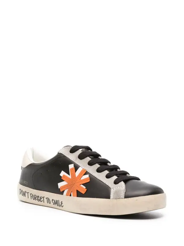MANUEL RITZ Don't Forget To Smile Leather Sneakers
