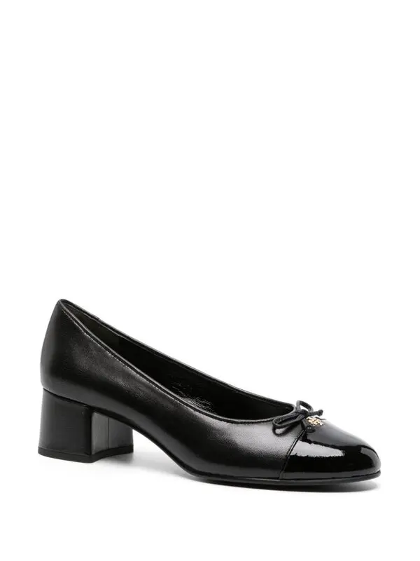 Tory Burch 45mm Cap-toe Leather Pumps - Black