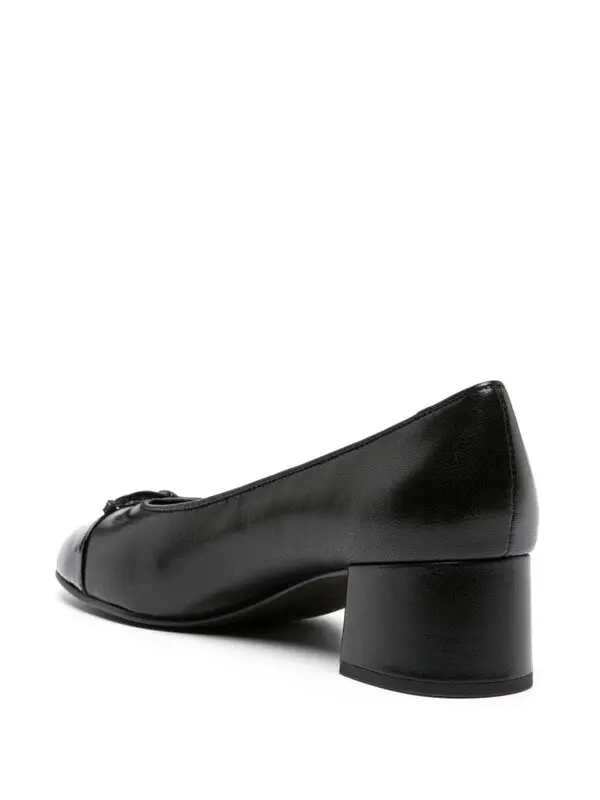 Tory Burch 45mm Cap-toe Leather Pumps - Black