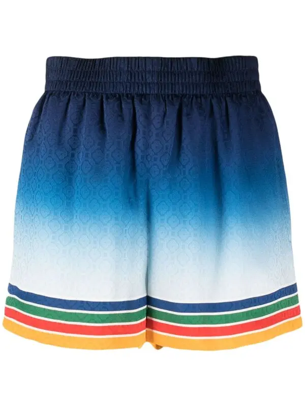 Casablanca Studio De Musique Silk Shorts - Blue