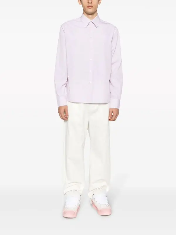 LANVIN Pinstripe-print Cotton Shirt - White