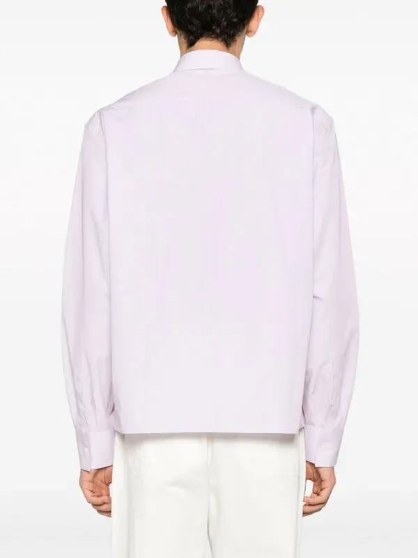 LANVIN Pinstripe-print Cotton Shirt - White