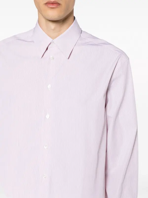 LANVIN Pinstripe-print Cotton Shirt - White