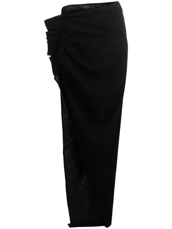 Rick Owens Virgin Wool Maxi Skirt