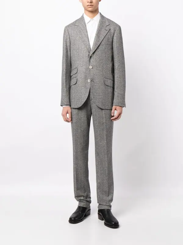 Brunello Cucinelli Wool-blend Herringbone Two-piece Suit