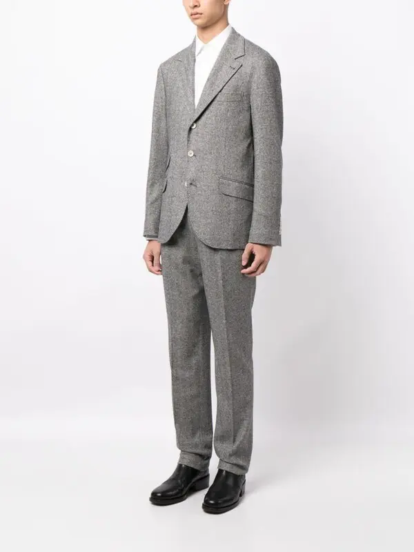 Brunello Cucinelli Wool-blend Herringbone Two-piece Suit