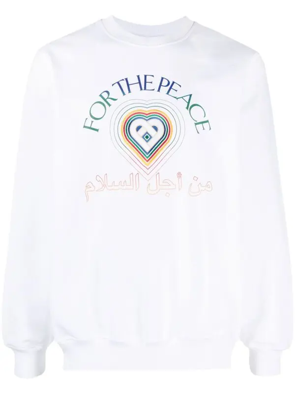 Casablanca Peace Gradient-print Sweatshirt - White