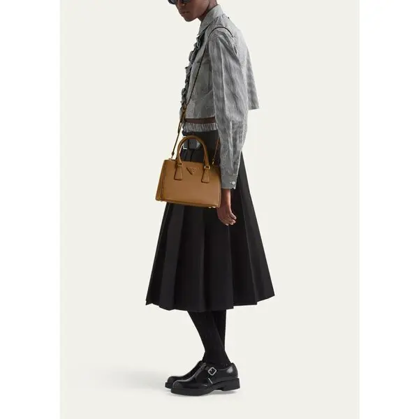 Prada Galleria Small Saffiano Top-handle Bag - Crimson