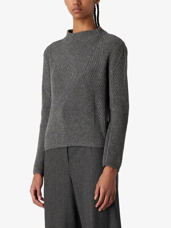 Emporio Armani Ribbed Knit Wool-blend Jumper