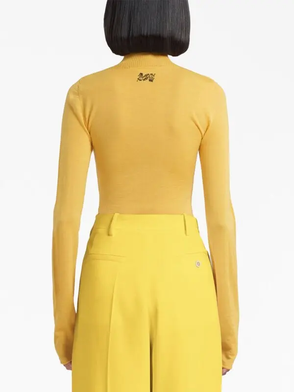 Marni High-neck Ribbed Jumper - Yellow
