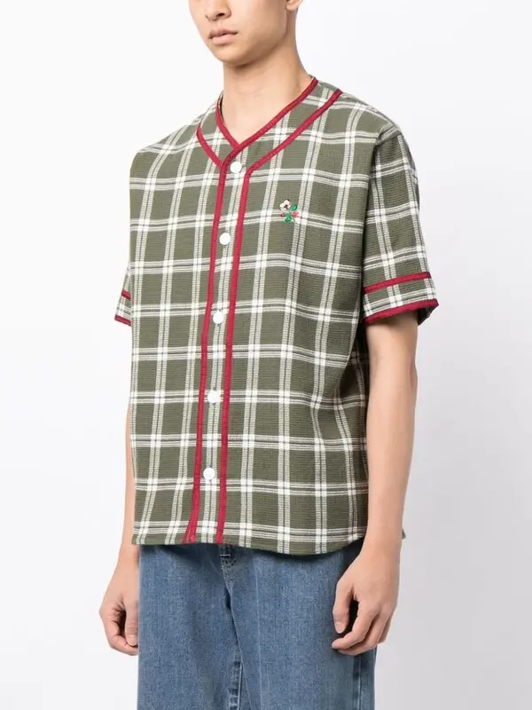 CLOT Check-pattern Striped-edge Shirt