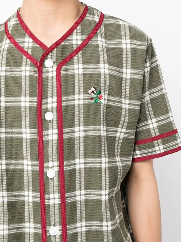 CLOT Check-pattern Striped-edge Shirt