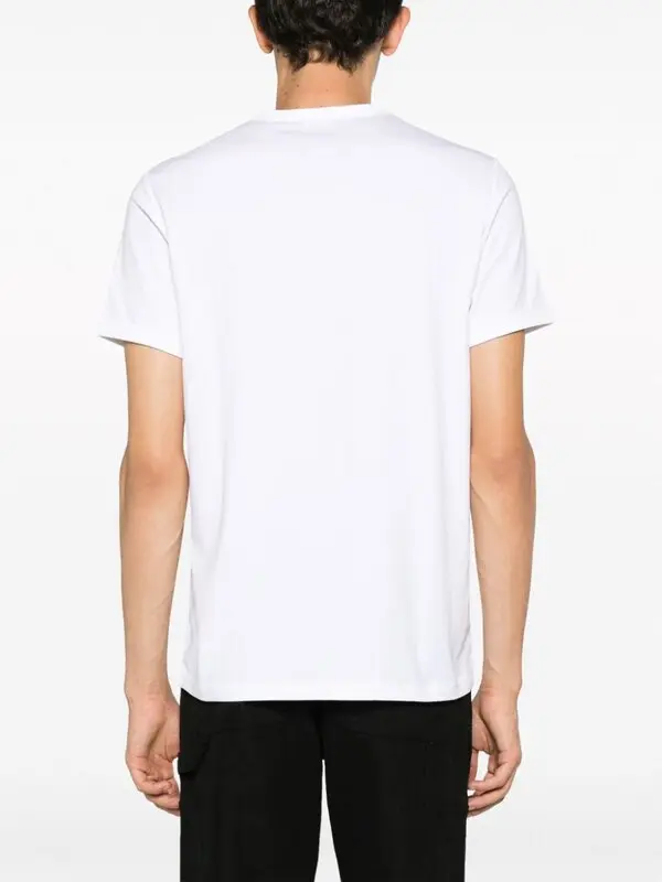 Fred Perry Ringer Wreath-embroidered T-shirt - White