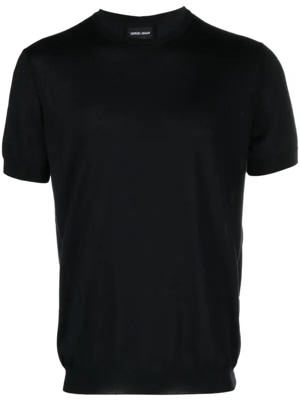 Giorgio Armani Fine-knit T-shirt - Blue