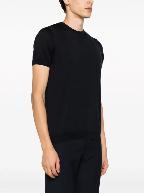 Giorgio Armani Fine-knit T-shirt - Blue