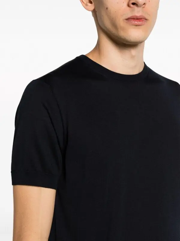 Giorgio Armani Fine-knit T-shirt - Blue