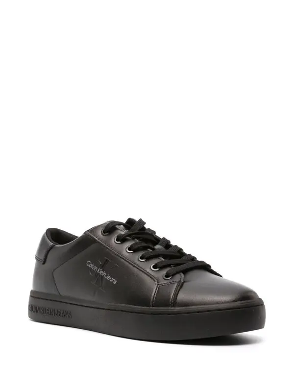 Calvin Klein Logo-embossed Leather Sneakers