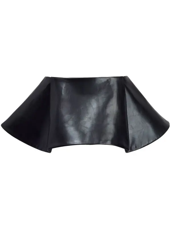 Khaite The Ralfa Leather Miniskirt