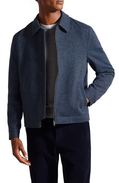 Ted Baker London Harrington Virgin Wool & Cotton Jacket