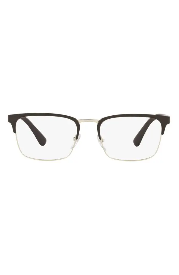 Prada Heritage Square Optical Glasses - Matte Pale Gold