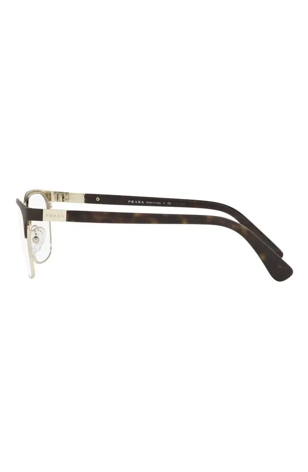 Prada Heritage Square Optical Glasses - Matte Pale Gold