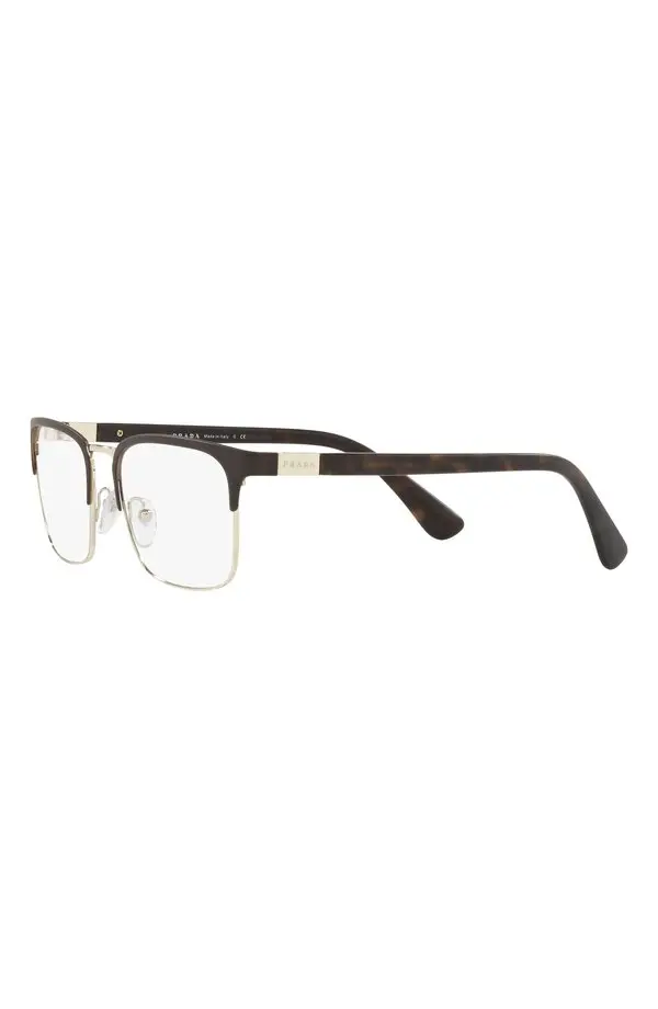 Prada Heritage Square Optical Glasses - Matte Pale Gold