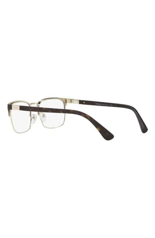Prada Heritage Square Optical Glasses - Matte Pale Gold