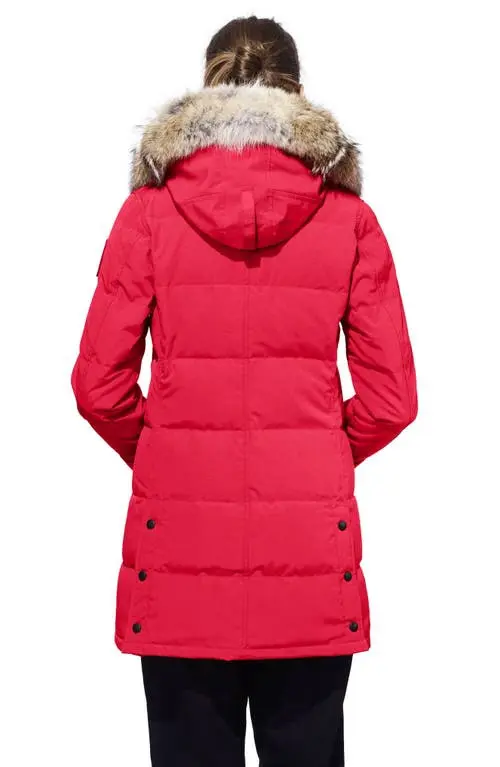 Canada Goose Fusion Fit Genuine Coyote Fur Trim Down Parka - Red