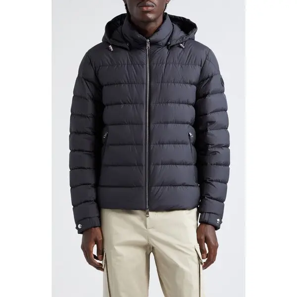 Moncler Arneb Hooded Down Jacket - Black