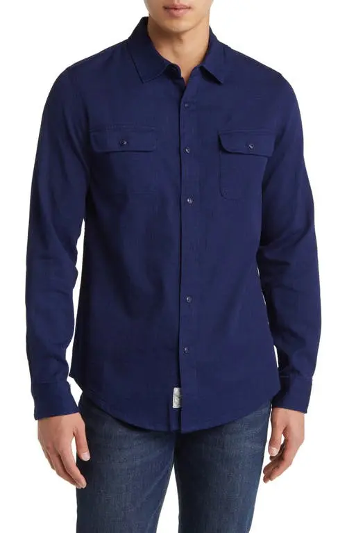 SCHOTT Two-pocket Flannel Button-up Shirt