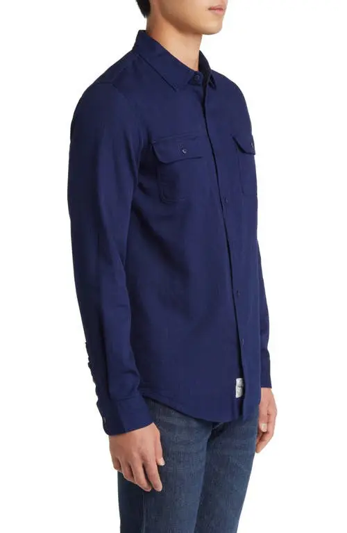 SCHOTT Two-pocket Flannel Button-up Shirt