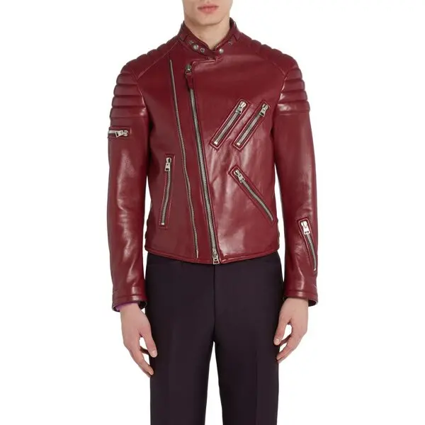TOM FORD Glossy Plongé Leather Biker Jacket