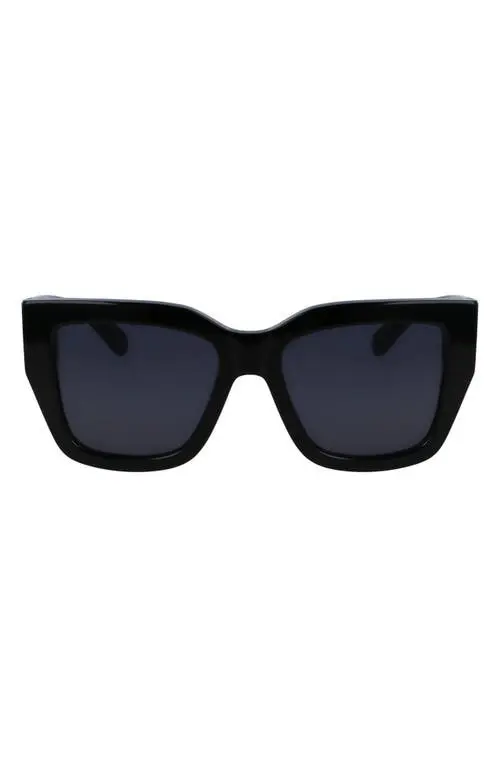 FERRAGAMO Gancini Modified Rectangle Sunglasses - Black