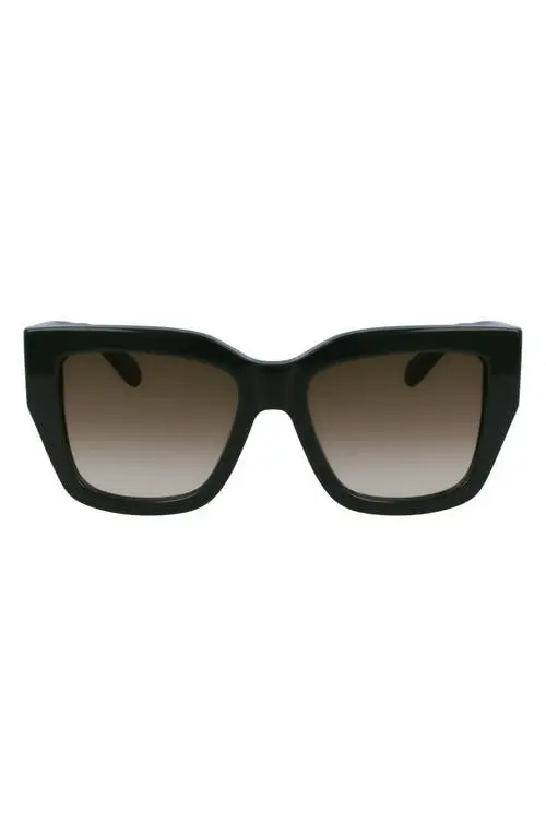 FERRAGAMO Gancini Modified Rectangle Sunglasses - Dark Green