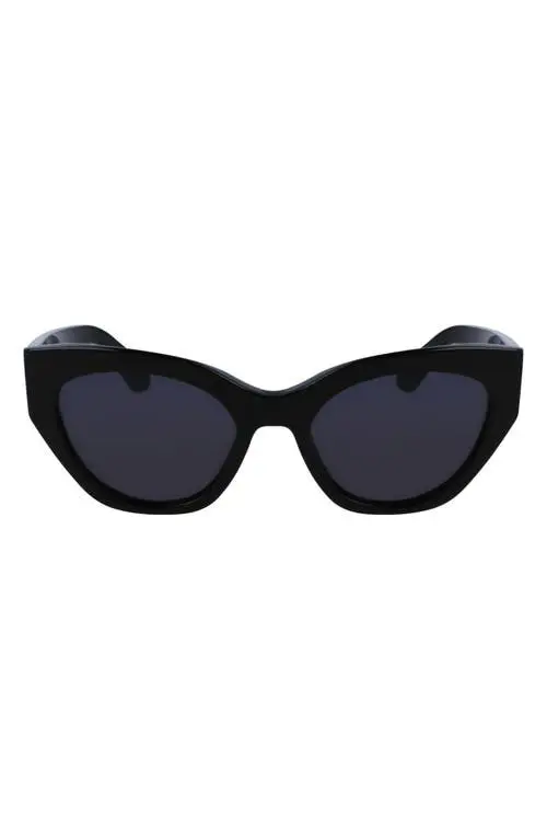 FERRAGAMO Classic Logo Cat Eye Sunglasses - Black
