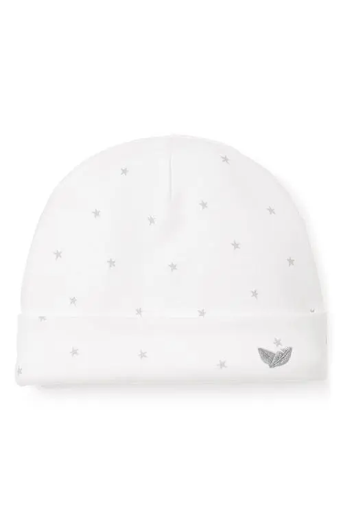 PETITE PLUME Pima Cotton Knit Hat - White