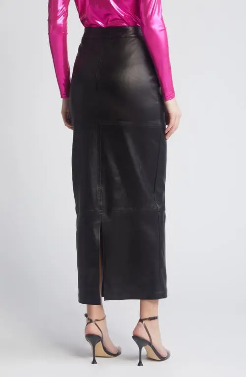 NIKKI LUND Iggy Metallic Maxi Skirt - Black