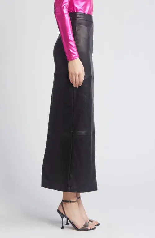 NIKKI LUND Iggy Metallic Maxi Skirt - Black