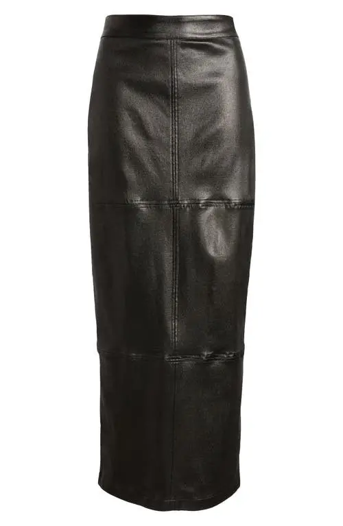 NIKKI LUND Iggy Metallic Maxi Skirt - Black