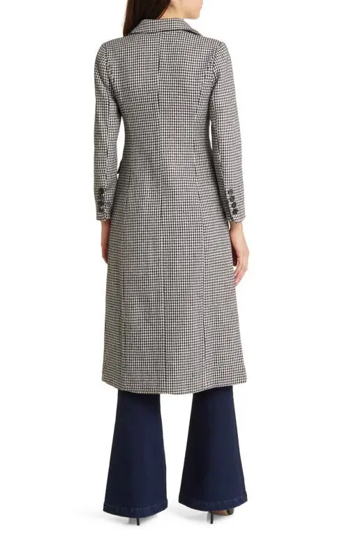 NIKKI LUND Houndstooth Double Breasted Coat